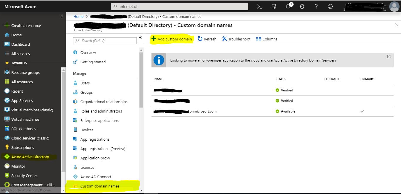 How To Add Custom Domain Name To Azure Active Directory • Gregory ... How To Add Custom Domain Name To Azure Active Directory • Gregory ...